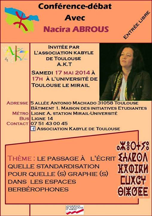 Conférence-débat avec Nacira ABROUS - Kabylie Events